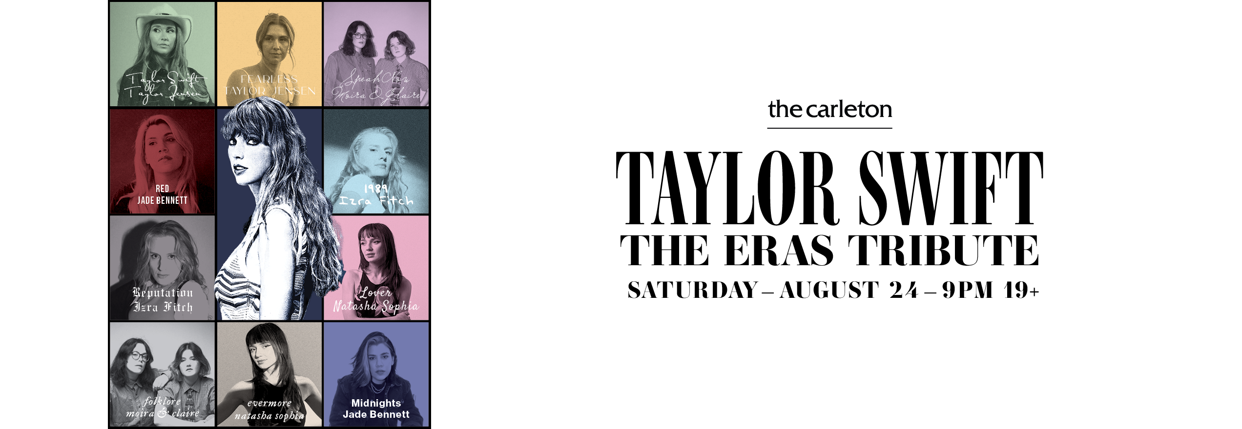 Taylor Swift - The Eras Tribute - Saturday 19+ – The Carleton