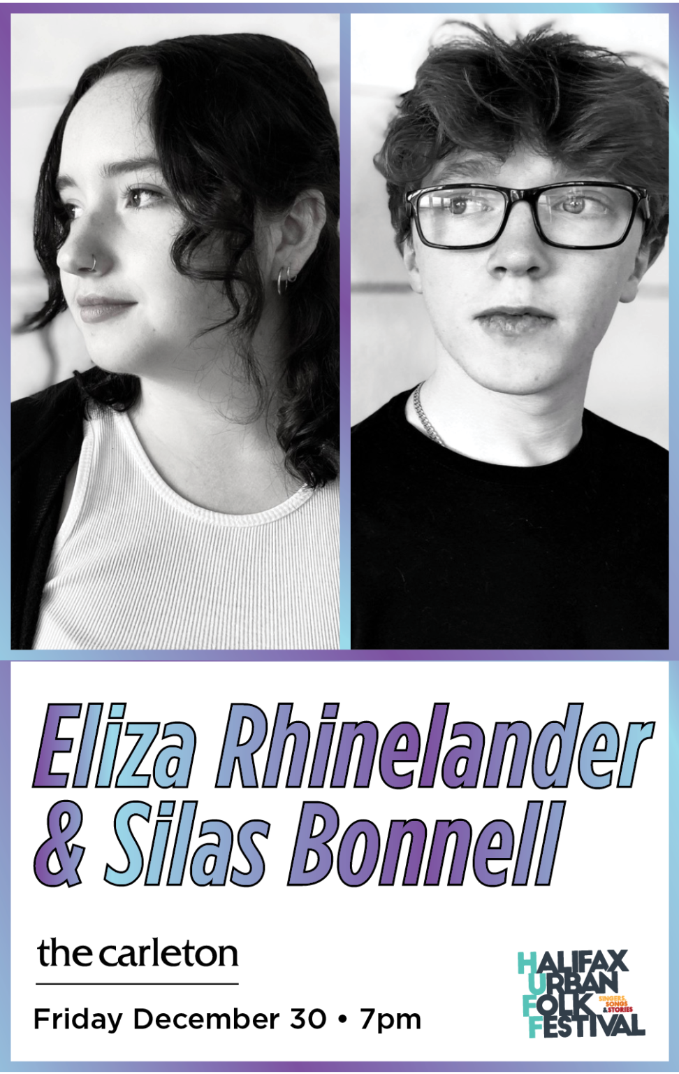 SOLD OUT: HUFF Presents: Eliza Rhinelander & Silas Bonnell – The Carleton