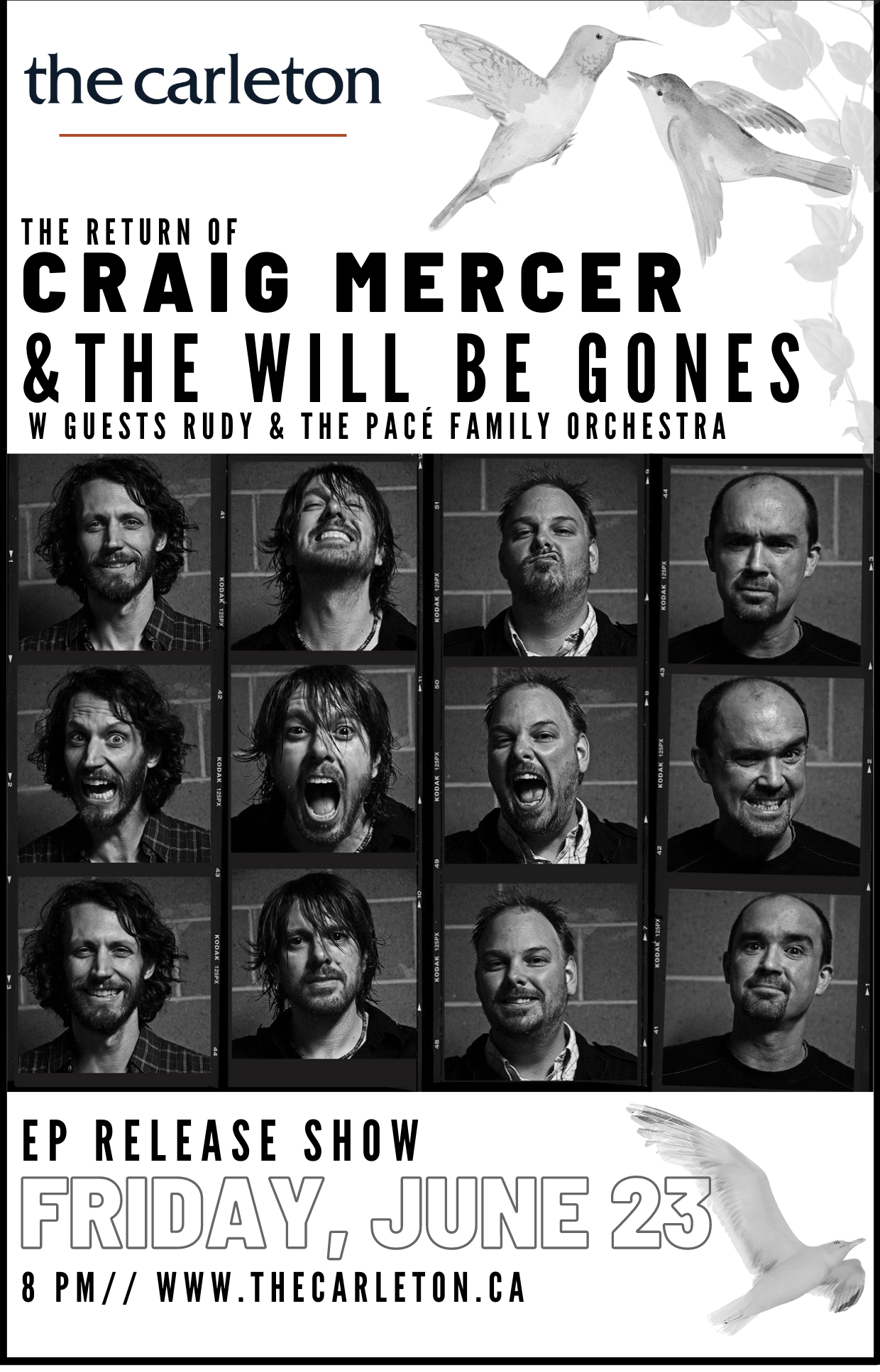 Craig Mercer & The Will Be Gones' EP Release + Rudy & The Pacé Family ...
