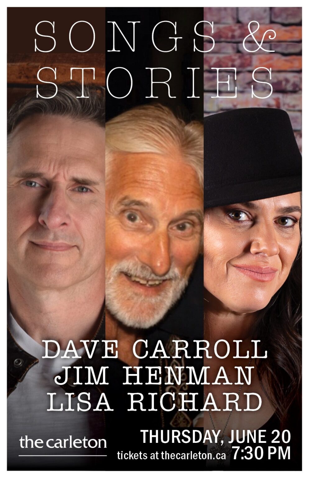 SOLD OUT: Songs & Stories: Dave Carroll, Jim Henman, Lisa Richard – The ...