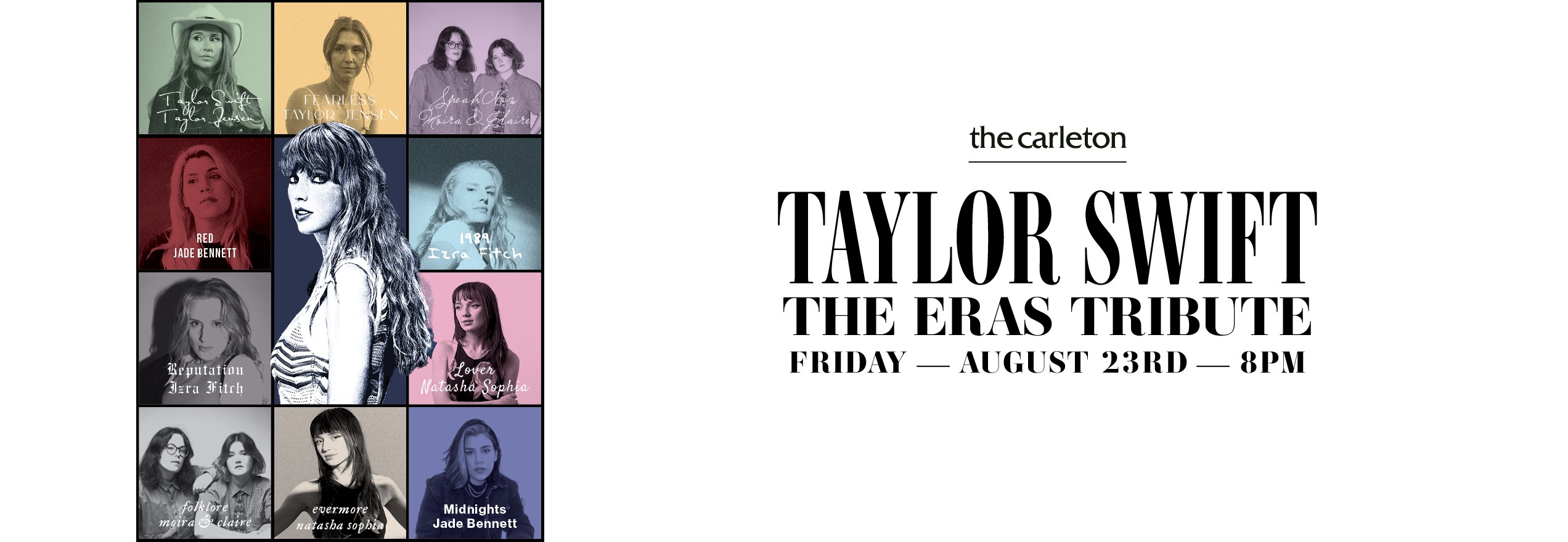 SOLD OUT: Taylor Swift - The Eras Tribute - Friday – The Carleton